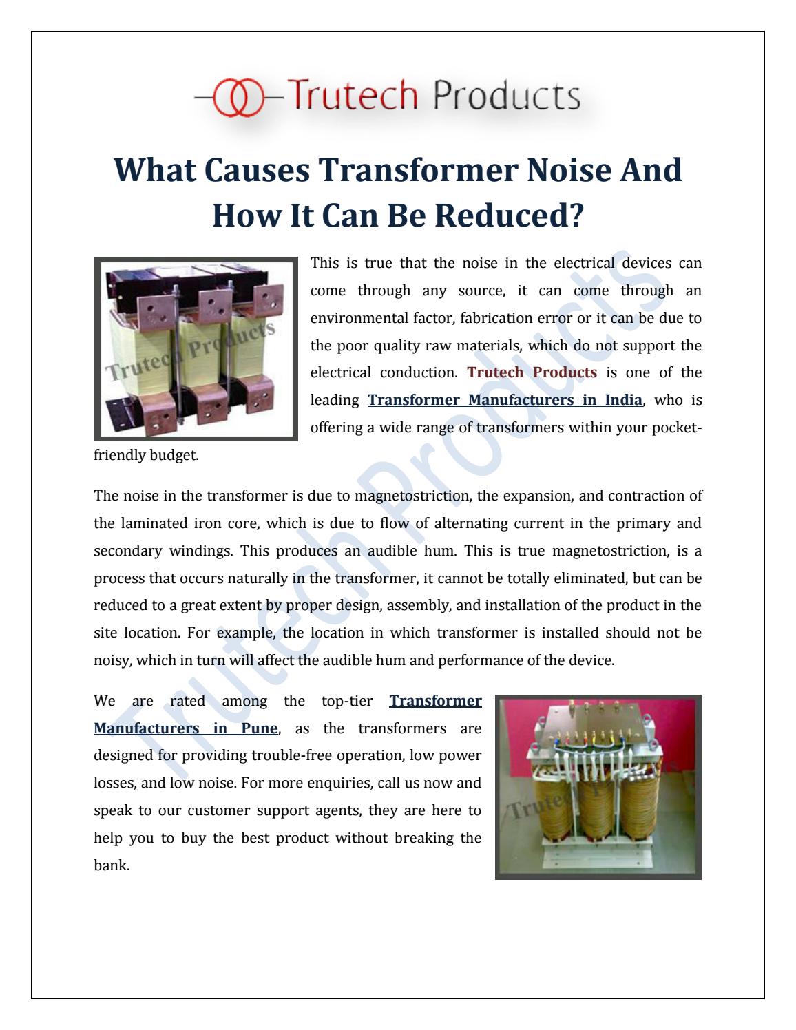 What Causes Transformer Noise And How It Can Be Reduced by Trutech ...