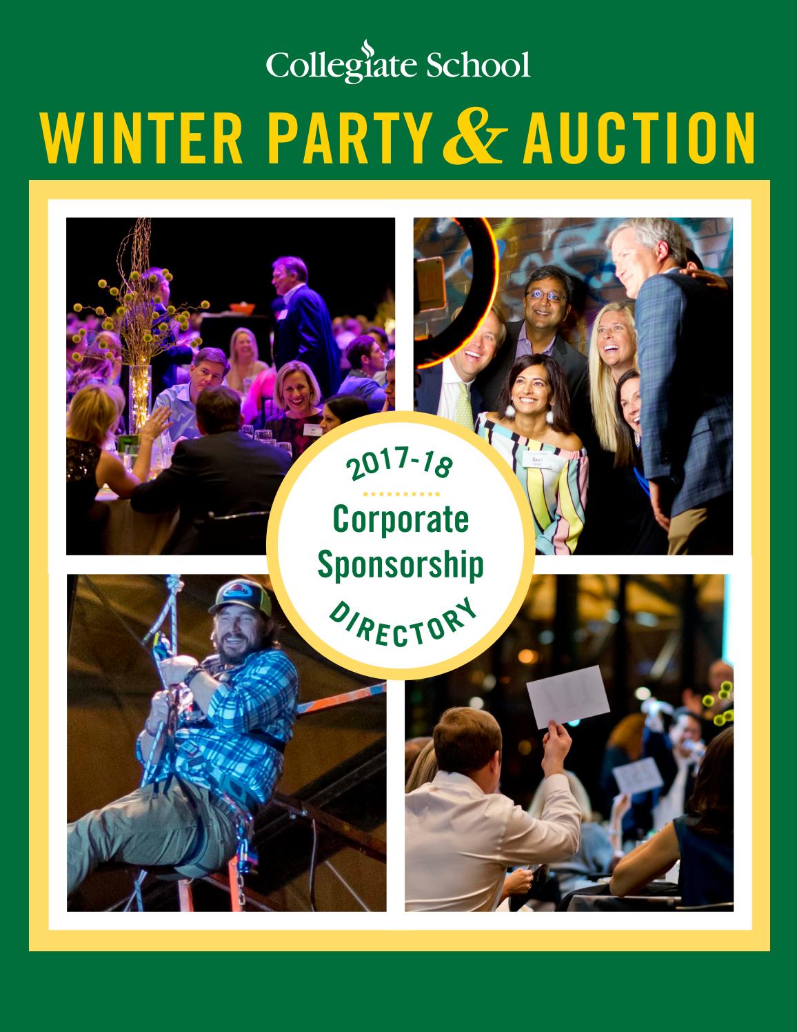 Winter Party & Auction Corporate Sponsorship Directory by Collegiate ...