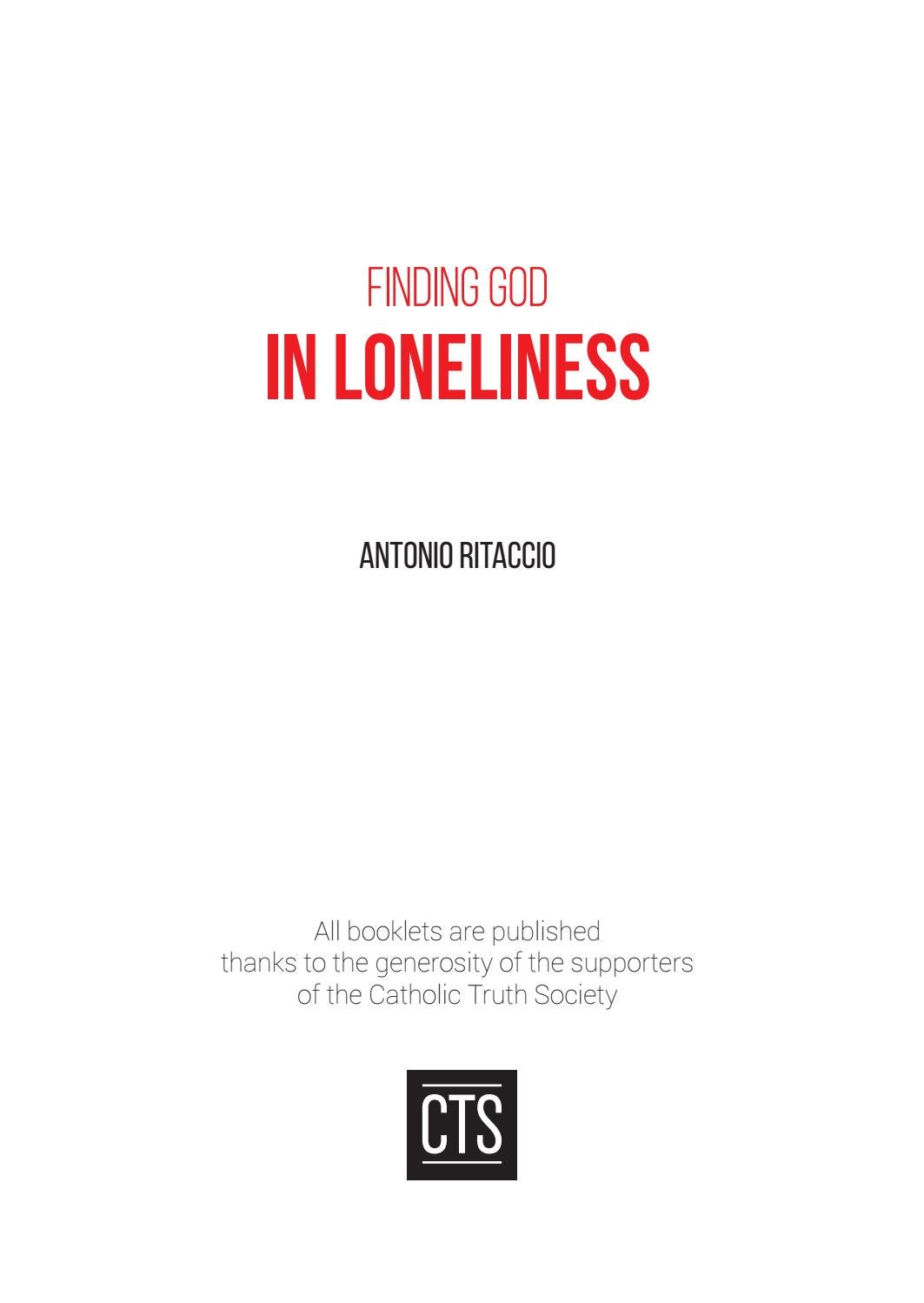 Finding God In Loneliness Preview By Catholic Truth Society Issuu
