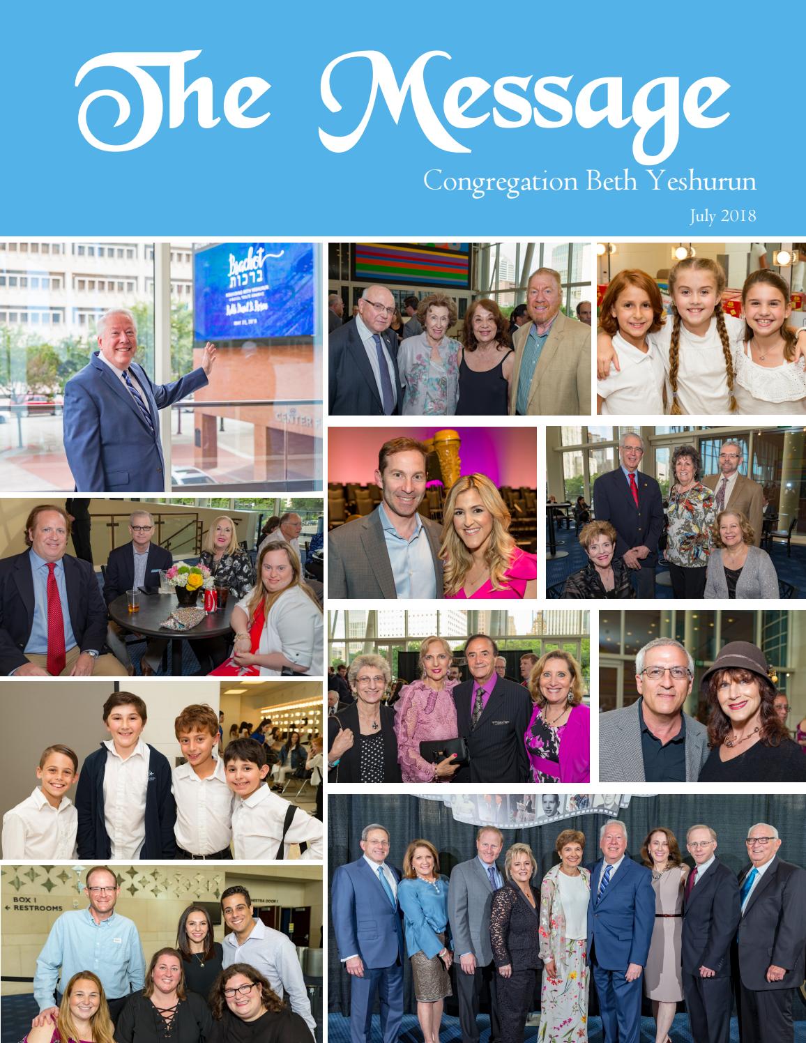 The Message July 2018 by Congregation Beth Yeshurun - Issuu