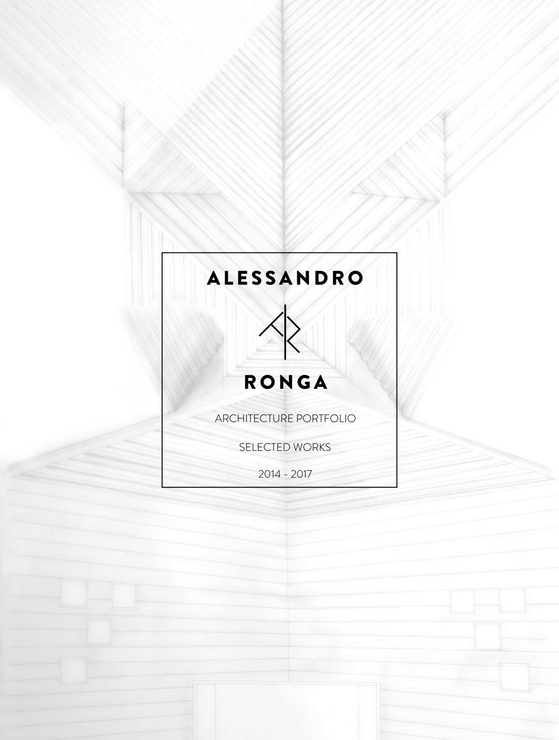 Architecture Portfolio - Alessandro Ronga by Alessandro Ronga - Issuu