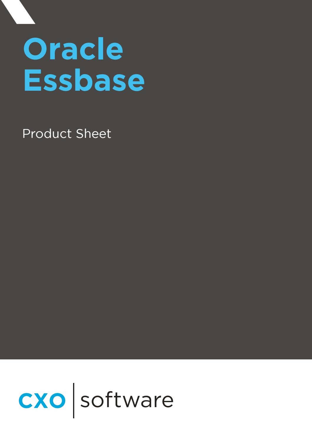 CXO productsheet Oracle Essbase by Hidden Champion - Issuu