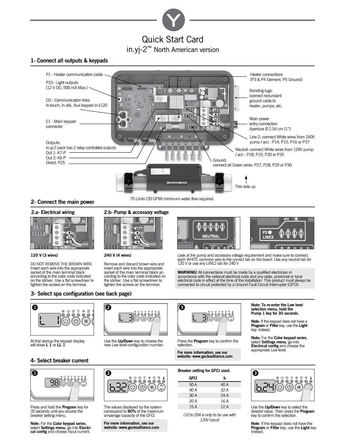in.yj-2 control system Quick Start Card by Gecko Marketing - Issuu
