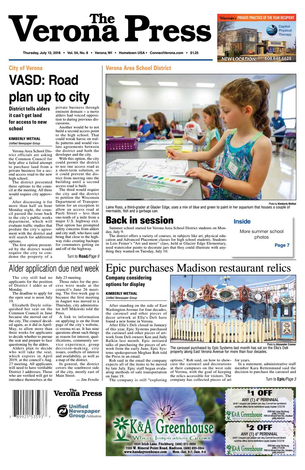 7/12/18 Verona Press by Woodward Community Media - Issuu