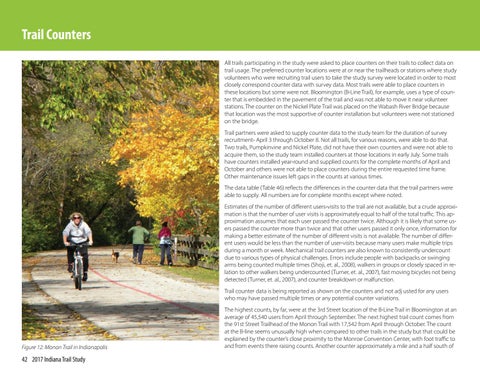 2017 Indiana Trails Study Summary Report by Bloomington, Indiana Parks ...