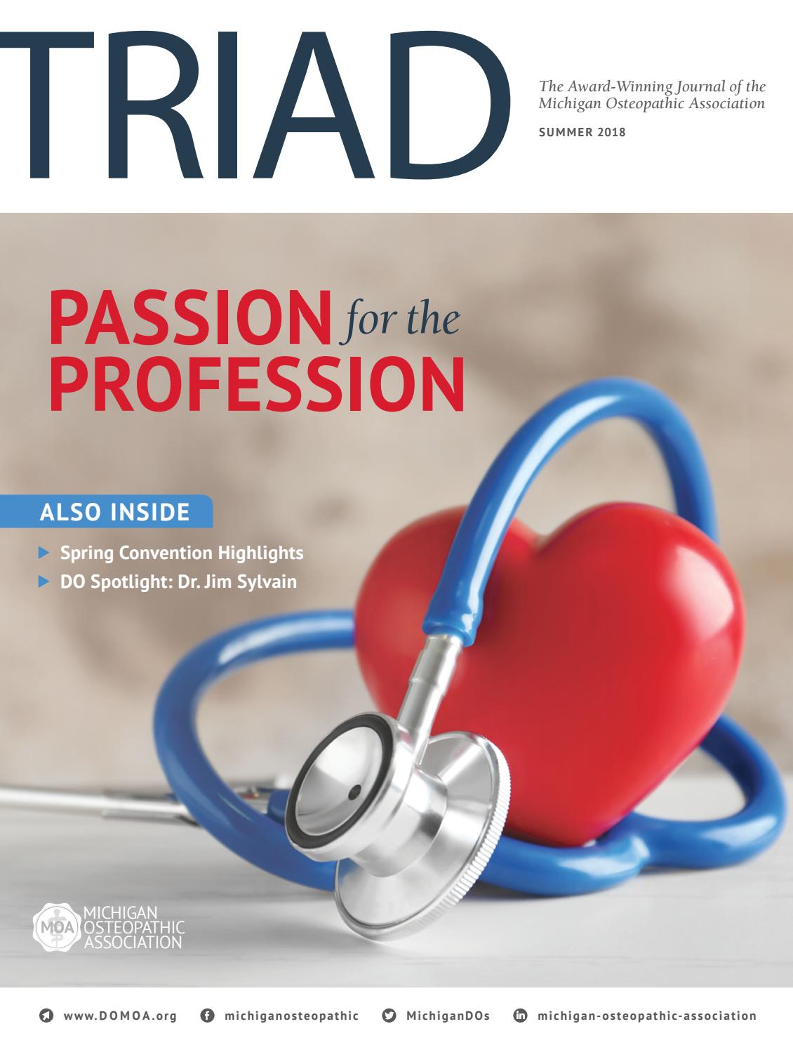 TRIAD Online Summer 2018 by Michigan Osteopathic Association - Issuu