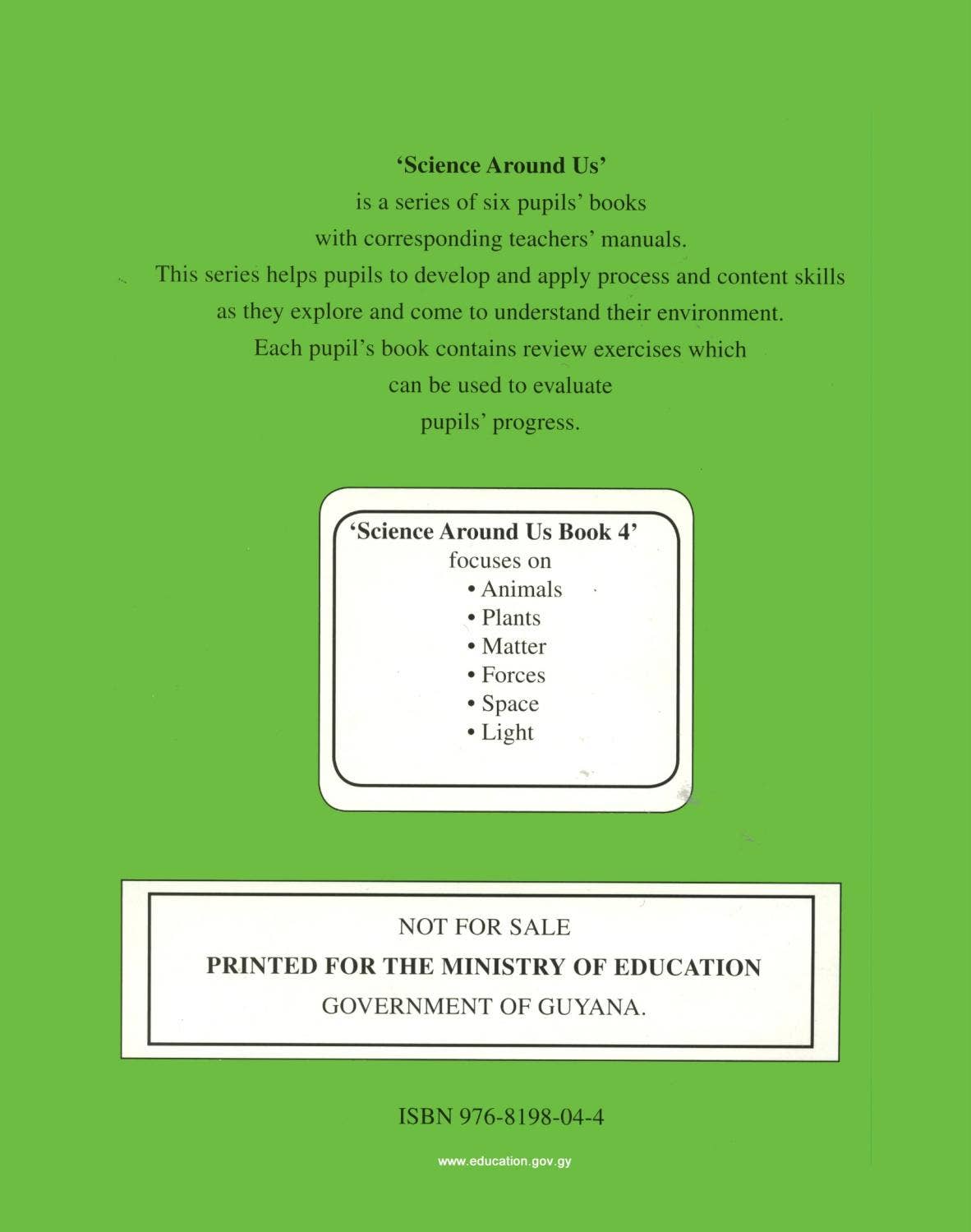 SCIENCE AROUND US BOOK 4 by Ministry of Education Guyana - Issuu