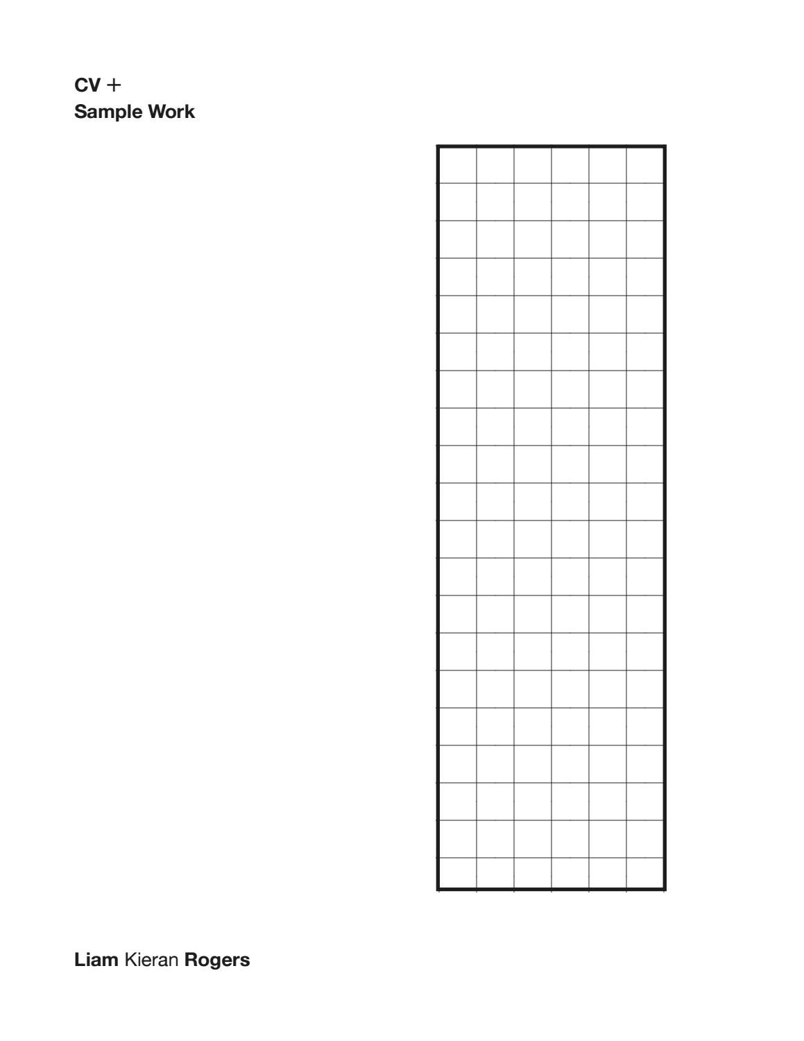 Architecture CV & Sample Work - Ba by Liam Kieran Rogers - Issuu