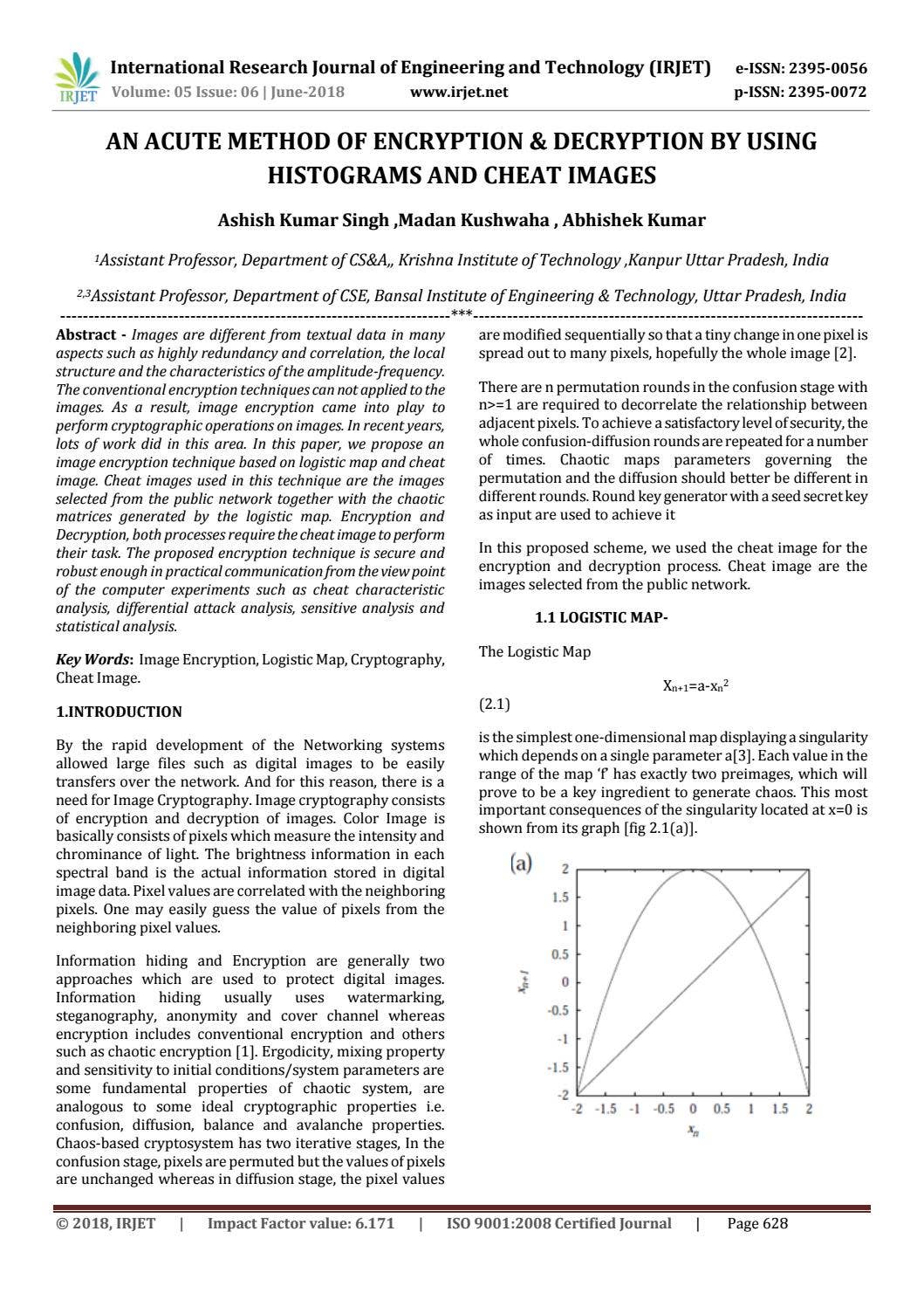 IRJET- An Acute Method of Encryption & Decryption by using Histograms ...