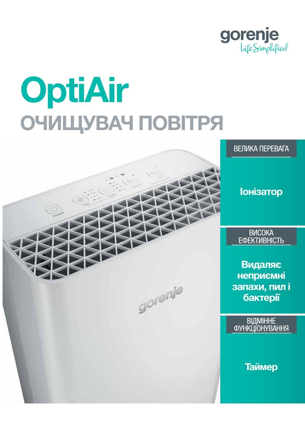 Gorenje OptiAir 203M - UA by Gorenje d.o.o. - Issuu