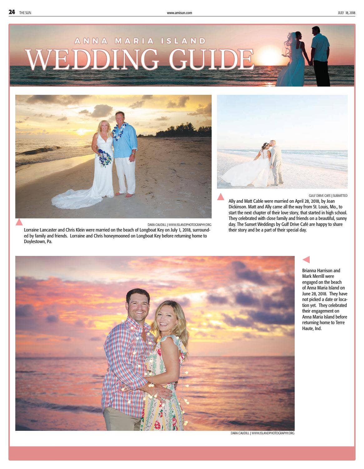 Anna Maria Island Sun July 18, 2018 Wedding by Anna Maria Island Sun ...