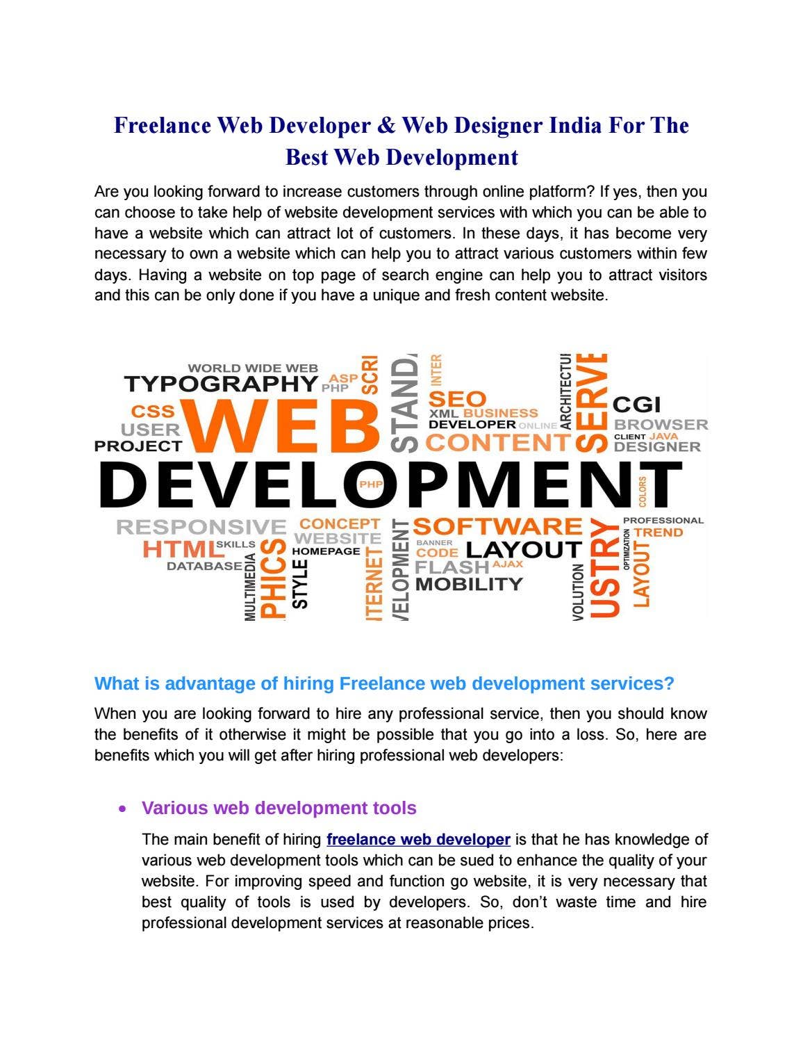 Choose The Freelance Web Developer And Web Designer India For The Best ...