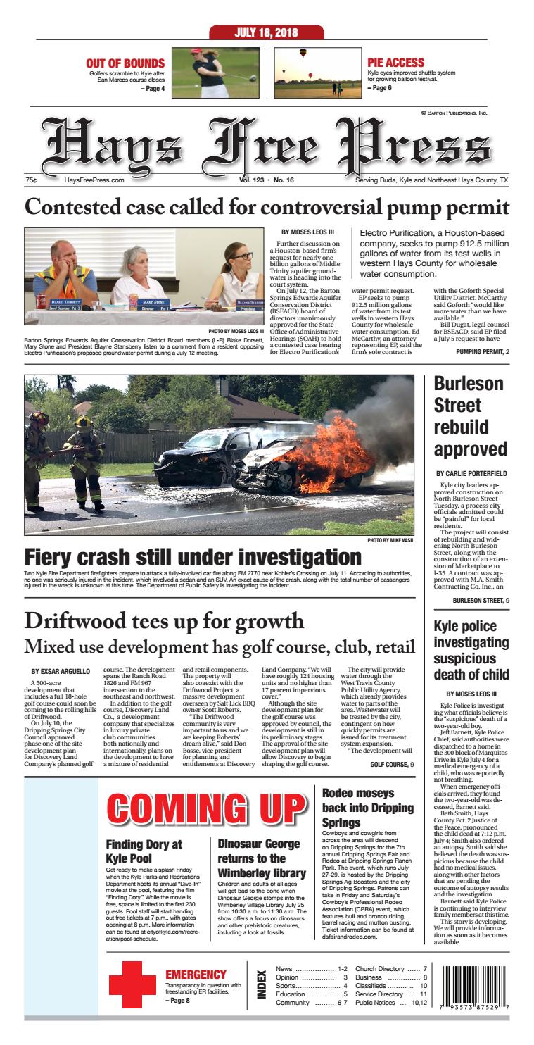 Hays Free Press 071818 by Hays Free Press/News-Dispatch - Issuu
