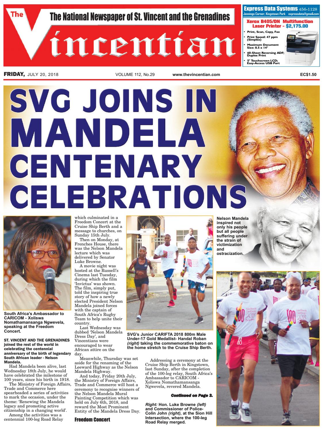 The Vincentian E-Newspaper-20-07-2018 by TheVincentian Publishing - Issuu