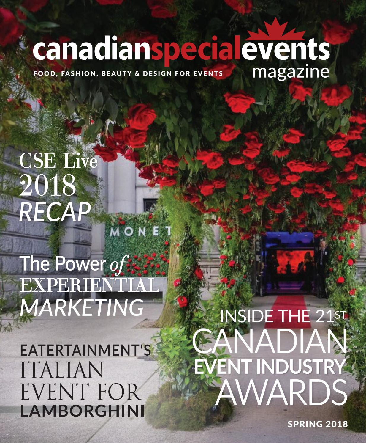 Canadian Special Events Magazine Spring 2018 by Canadian Special Events ...