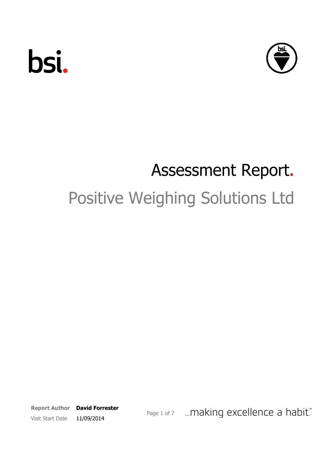 2014 BSI Audit by positiveweighing - Issuu