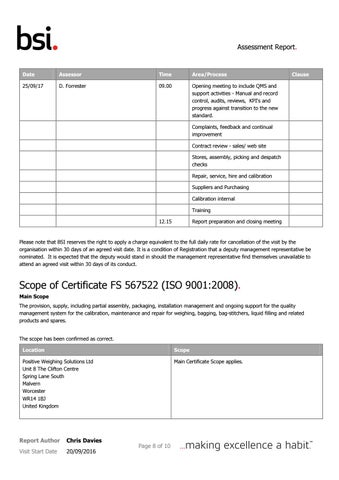 BSI AUDIT 2016 by positiveweighing - Issuu