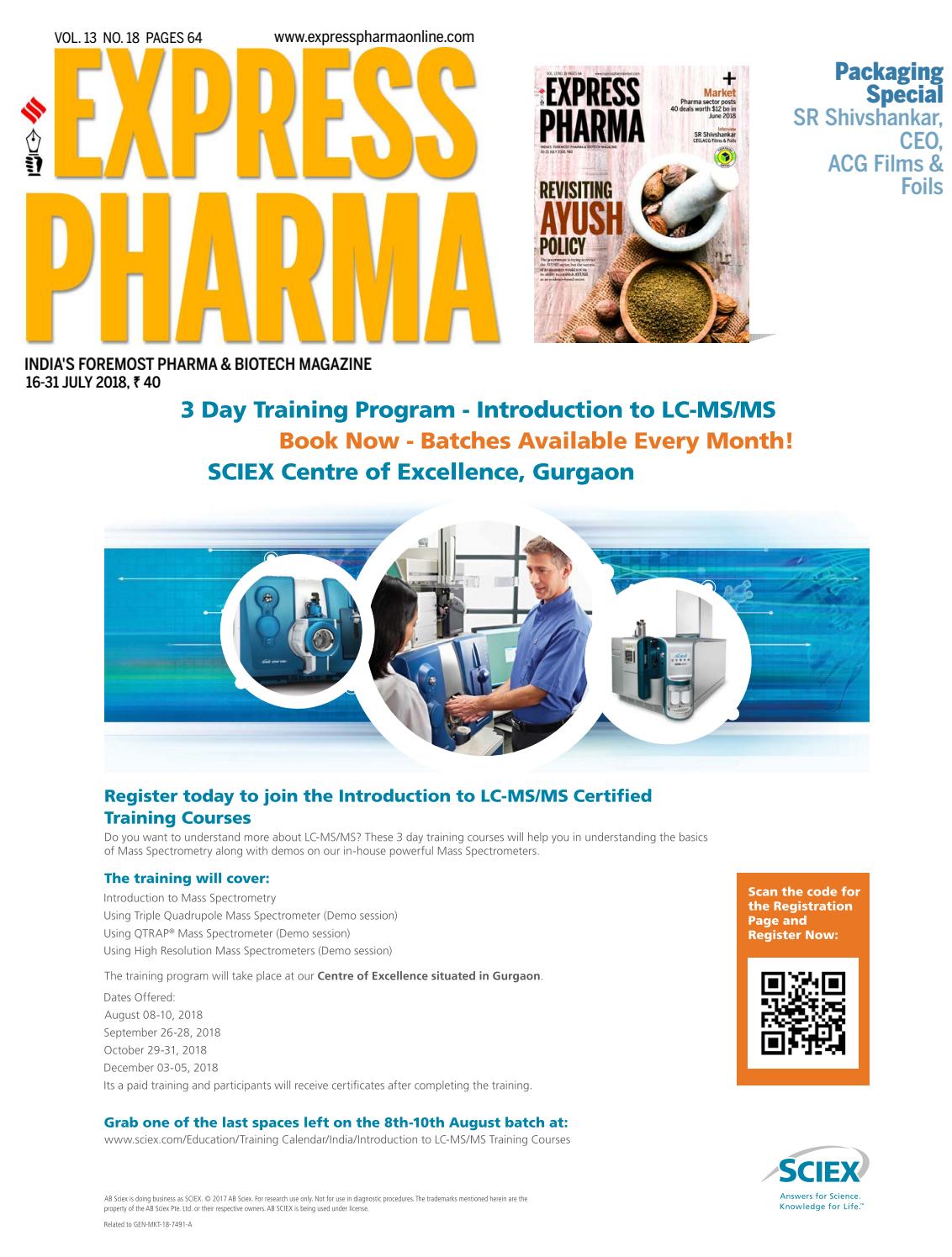 Express Pharma (Vol.13, No.18) July 16-31, 2018 by Indian Express - Issuu
