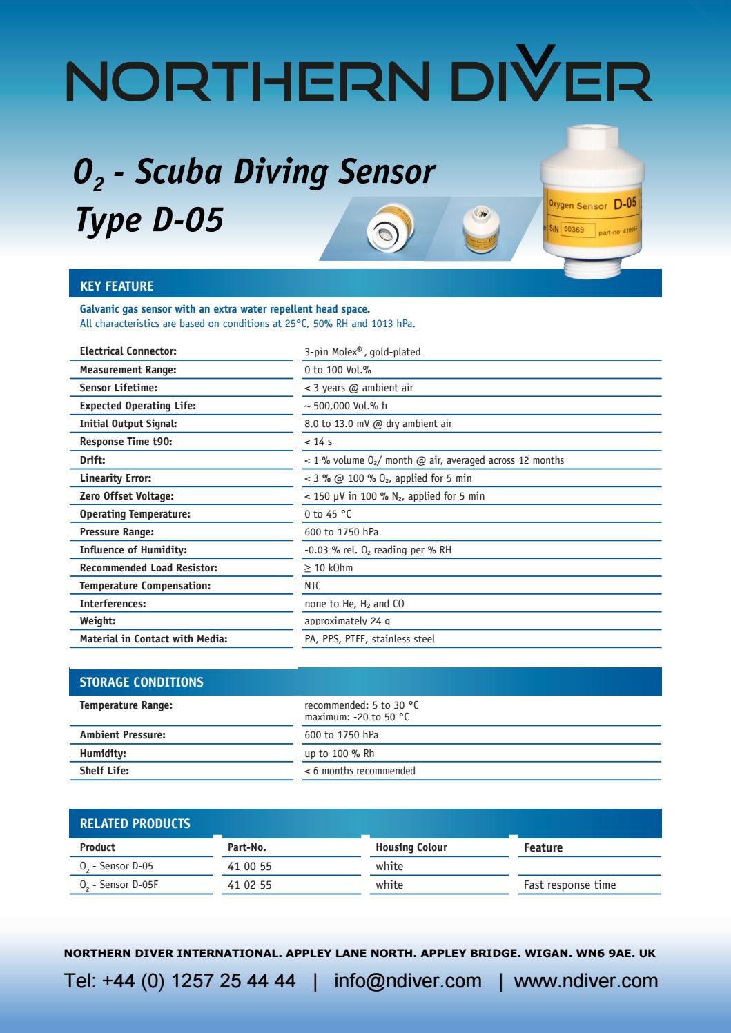 Oxygen Diving Sensor by Northern Diver UK - Issuu