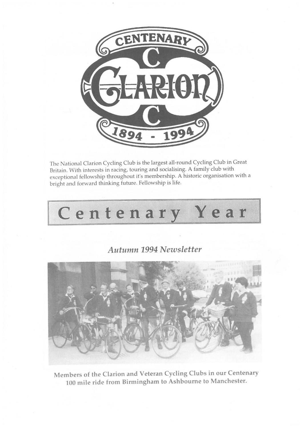 National Clarion Newsletter Autumn 1994 by London Clarion Cycle Club ...