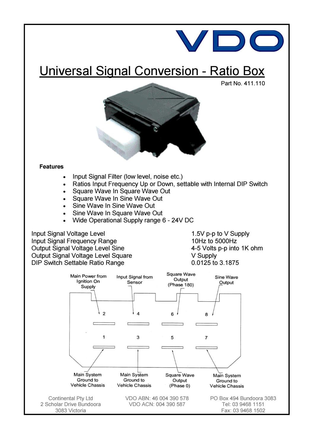 411 110 universal signal conversion ratio box by howard instruments - Issuu