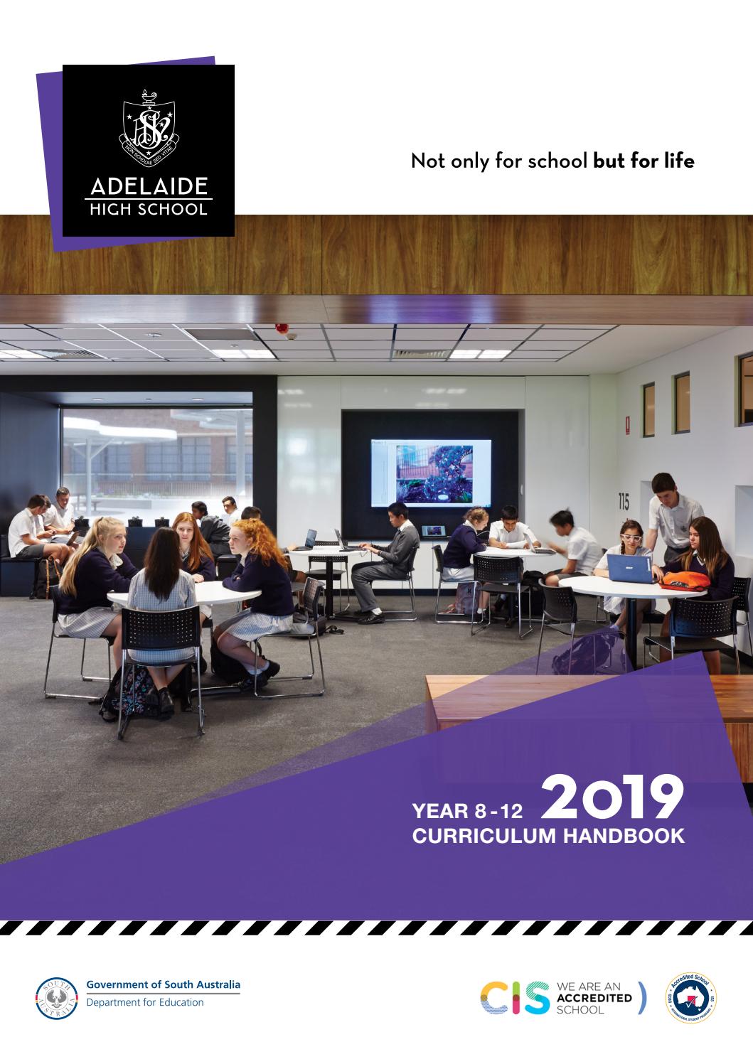 Curriculum Handbook 2019 by Adelaide High School - Issuu