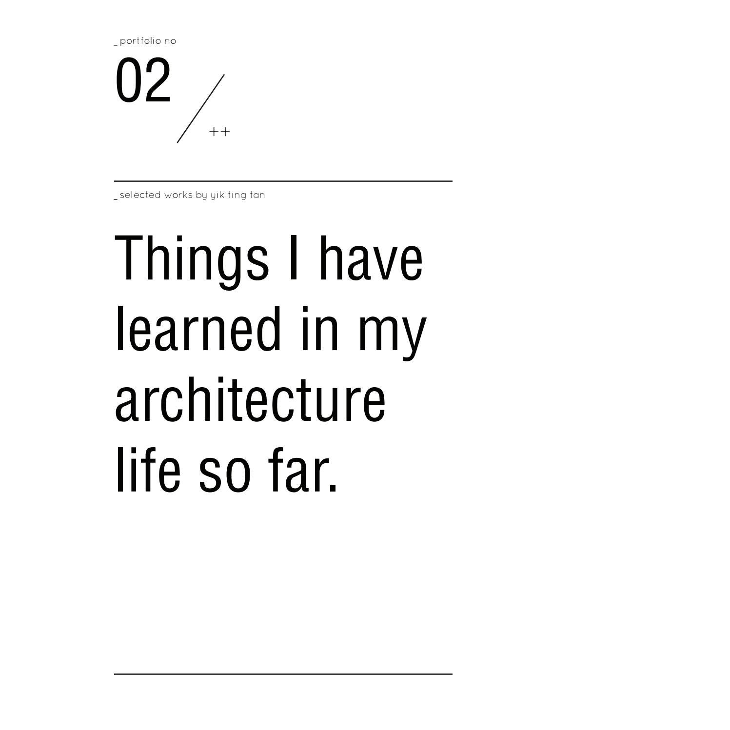 Architecture_Portfolio_02 by Yik Ting Tan - Issuu