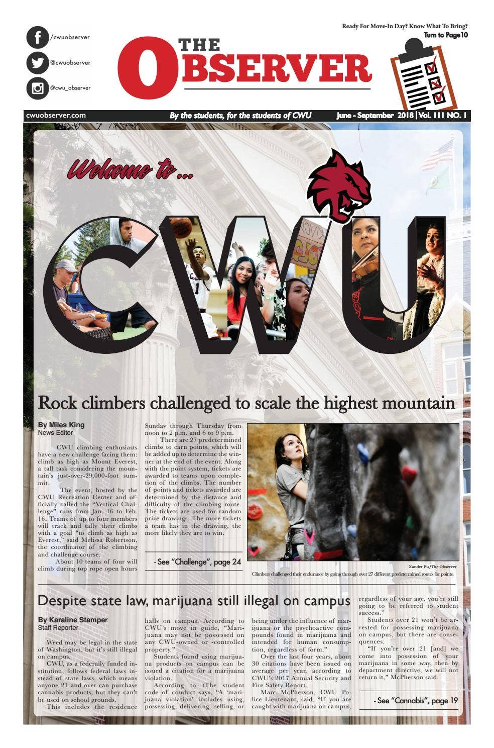 CWU Observer - 2018 Summer Orientation Issue by CWU Observer - Issuu