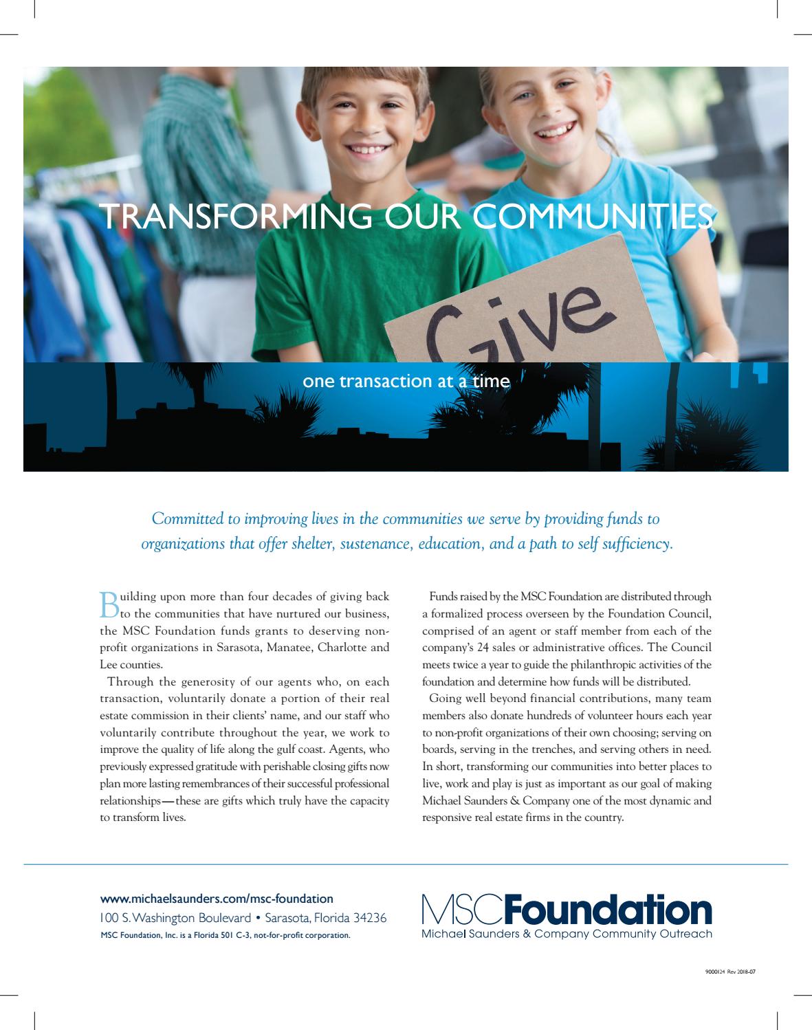 MSC Foundation by Michael Saunders & Company - Issuu