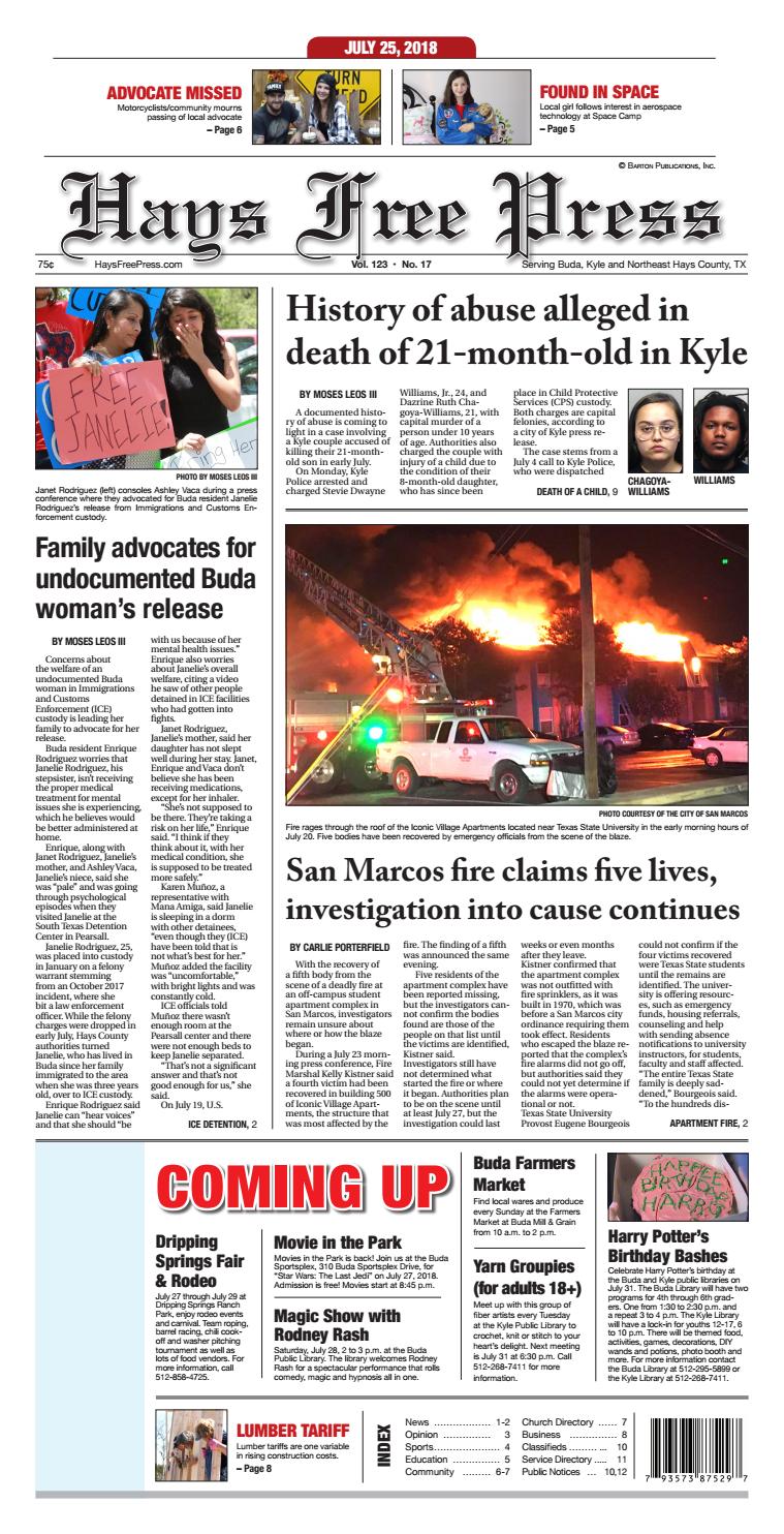 Hays Free Press 072518 by Hays Free Press/News-Dispatch - Issuu