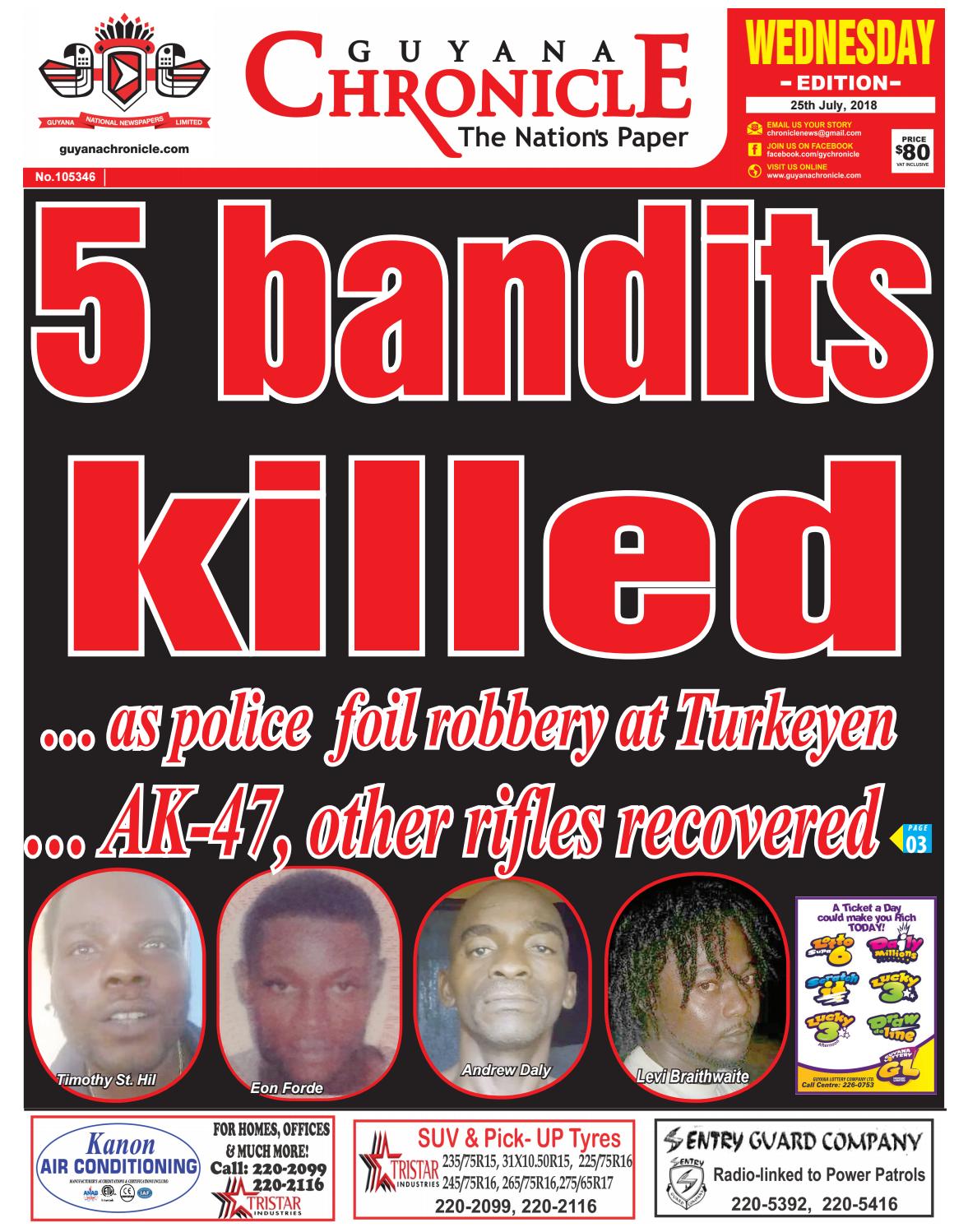 Guyana Chronicle E-paper 07-25-2018 by Guyana Chronicle - Issuu