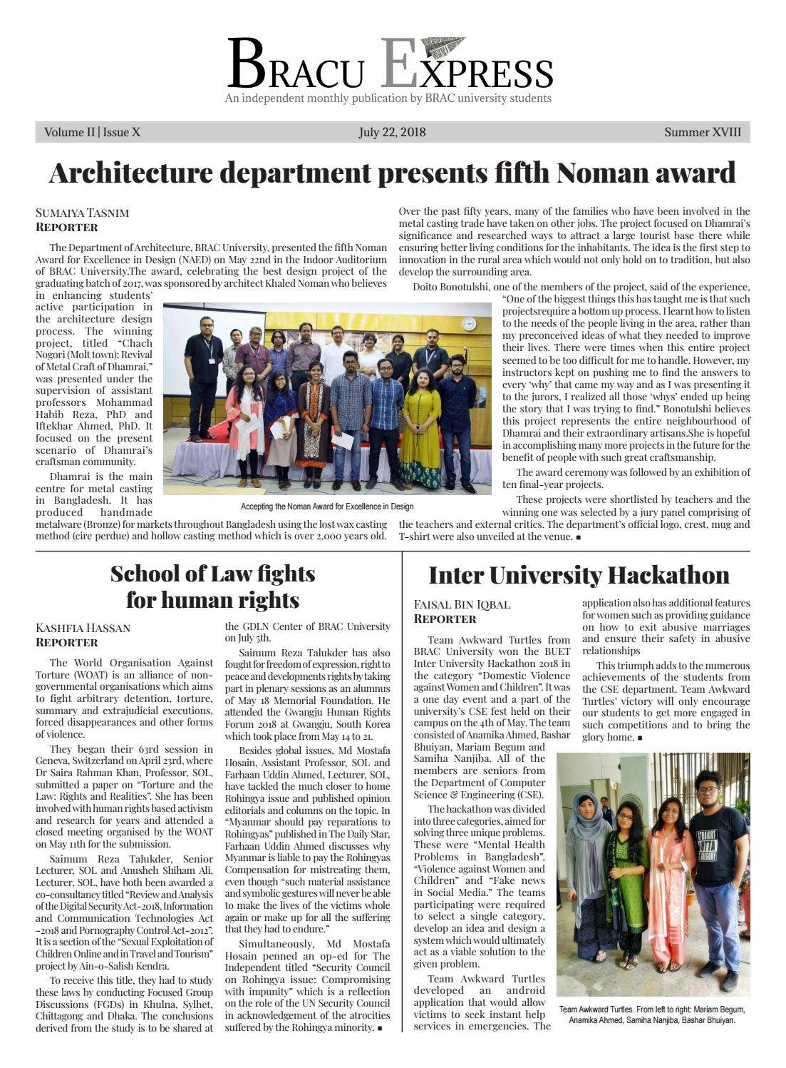 BRACU Express - Volume 2 Issue 10 by BRACU Express - Issuu