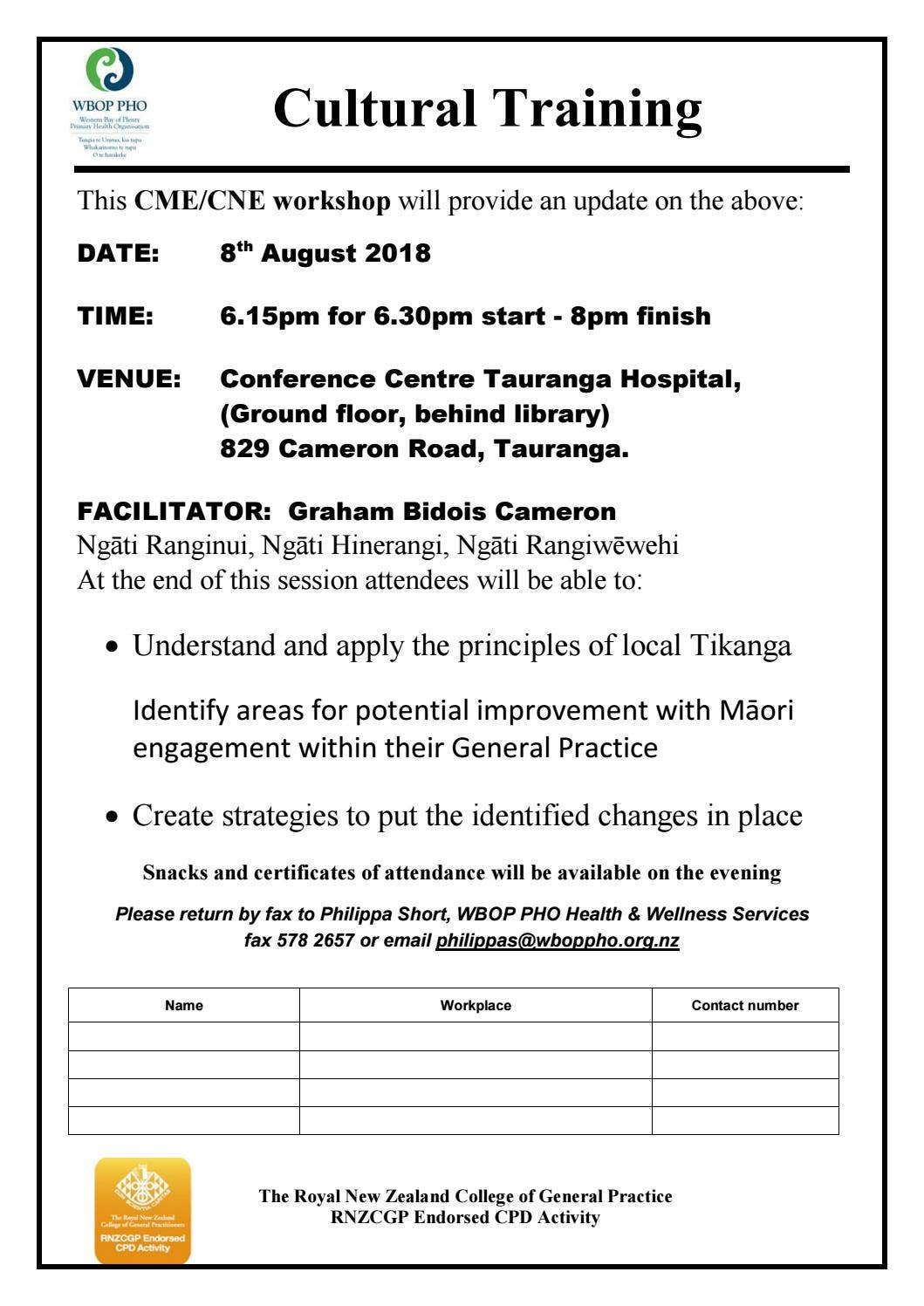 Cultural Training August 2018 by WBOP PHO - Issuu