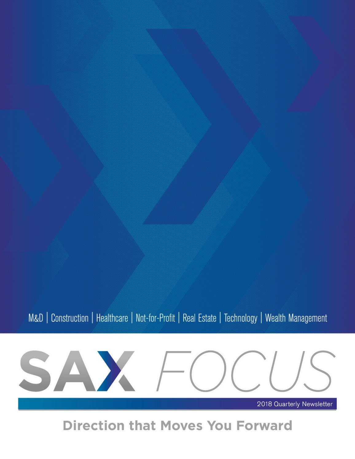 Sax LLP Quarterly Newsletter (August 2018) by Sax LLP - Issuu