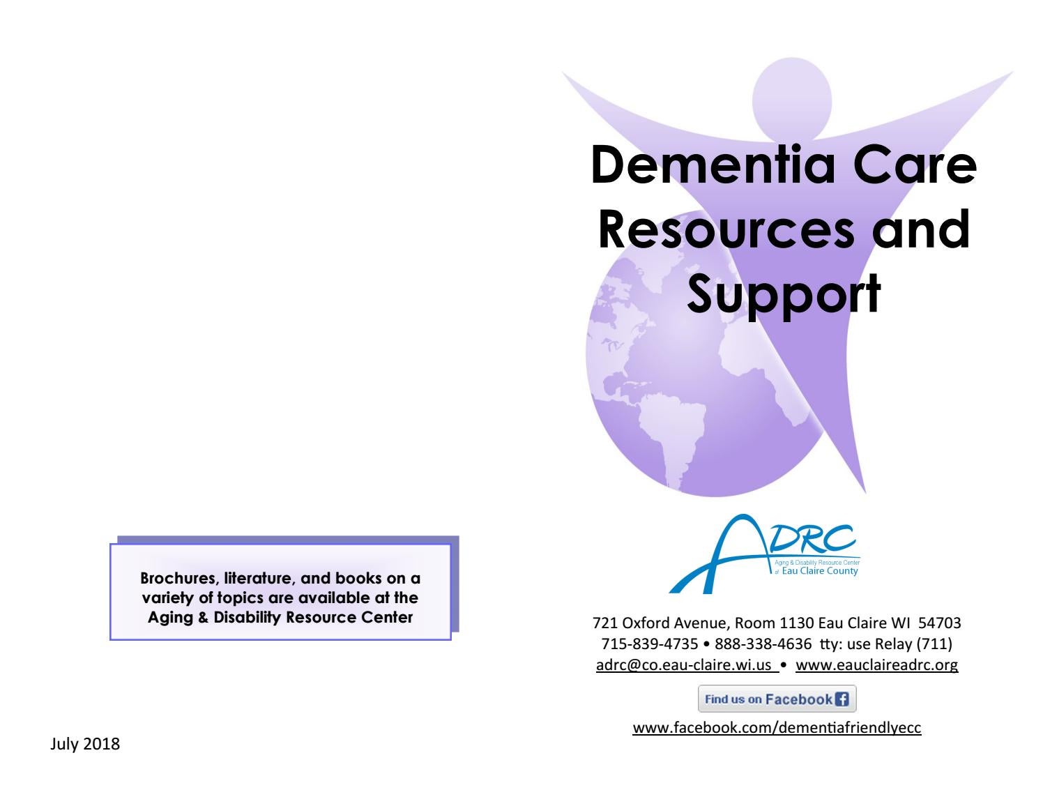 Dementia Care Resources and Support Guide by ADRC Eau Claire County - Issuu
