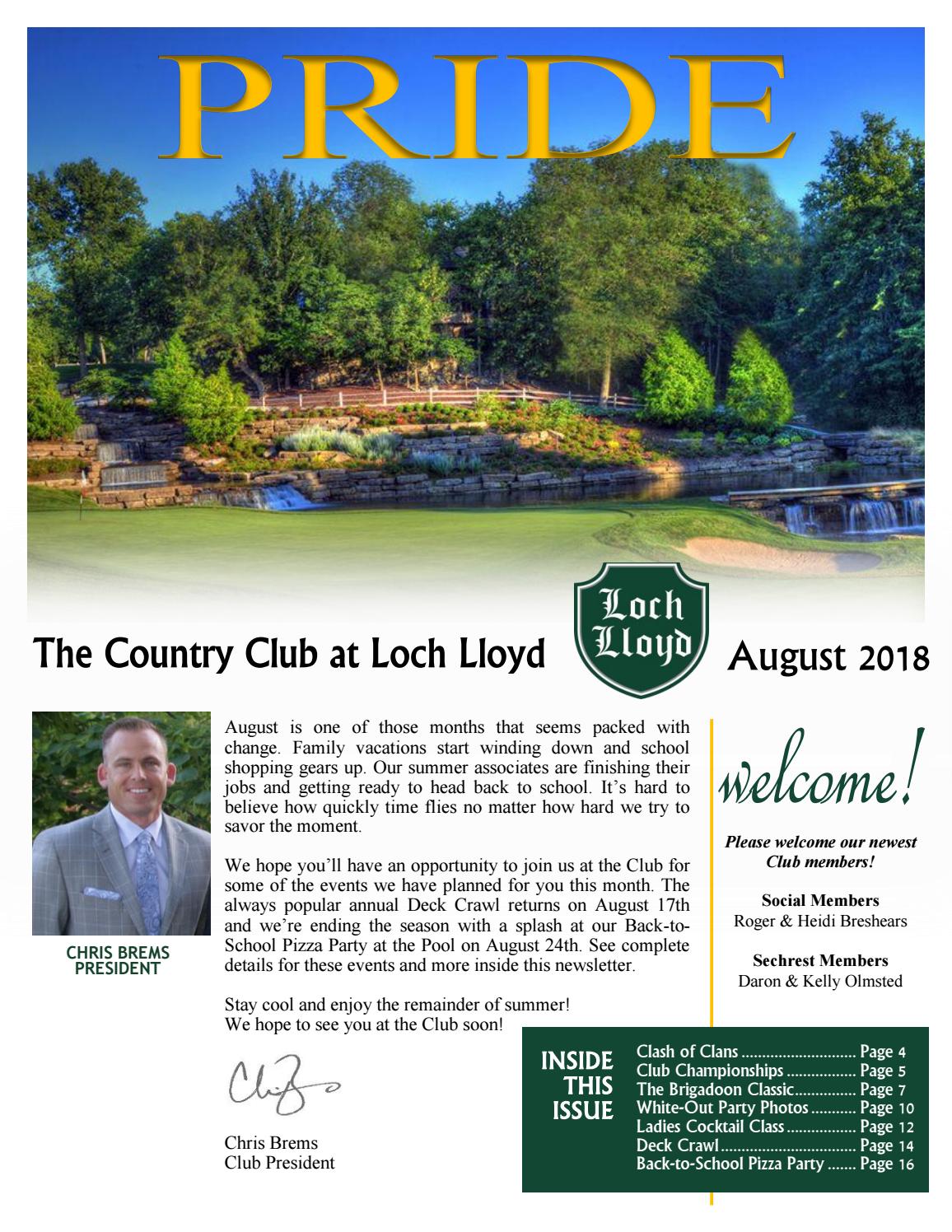 August 2018 at The Country Club at Loch Lloyd by Loch Lloyd Country ...