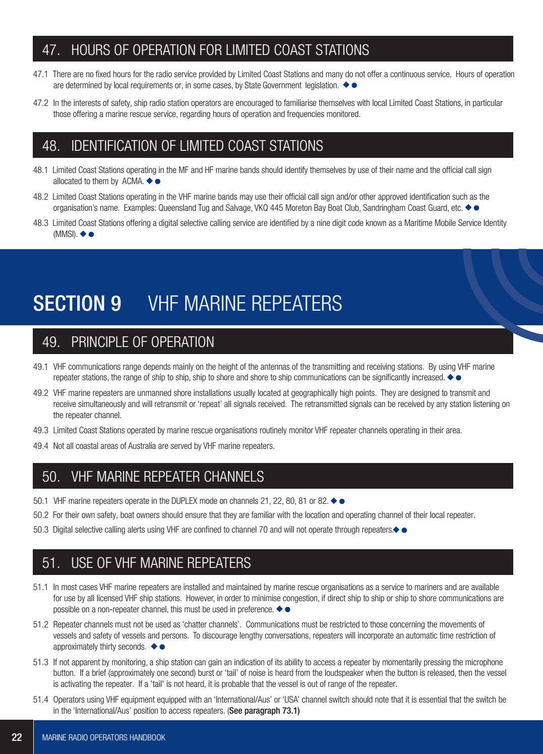 Marine Radio Operators Handbook by Australian Maritime College - Issuu