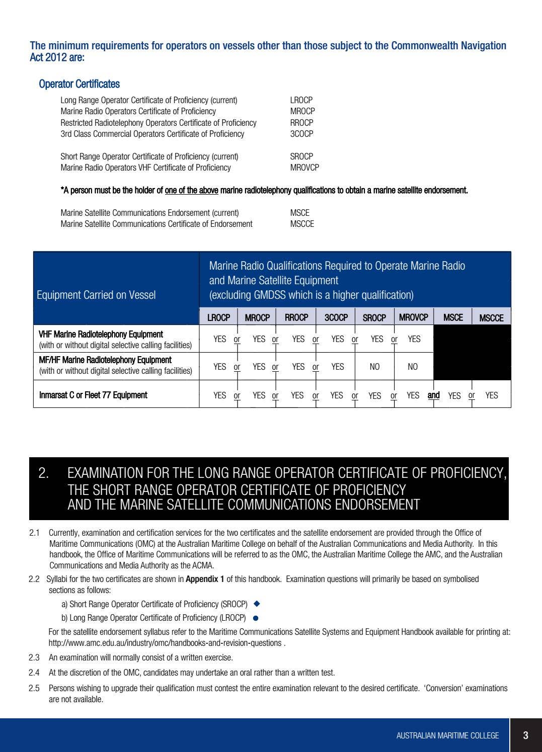 Marine Radio Operators Handbook by Australian Maritime College - Issuu