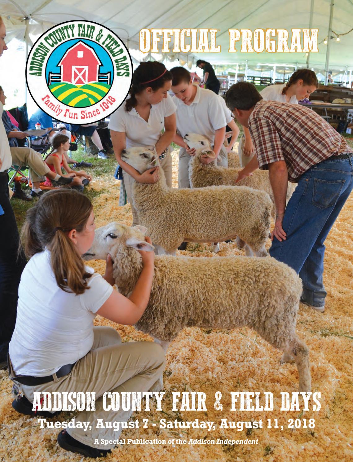 Addison County Fair & Field Days Official Program 2018 by AddisonPress ...
