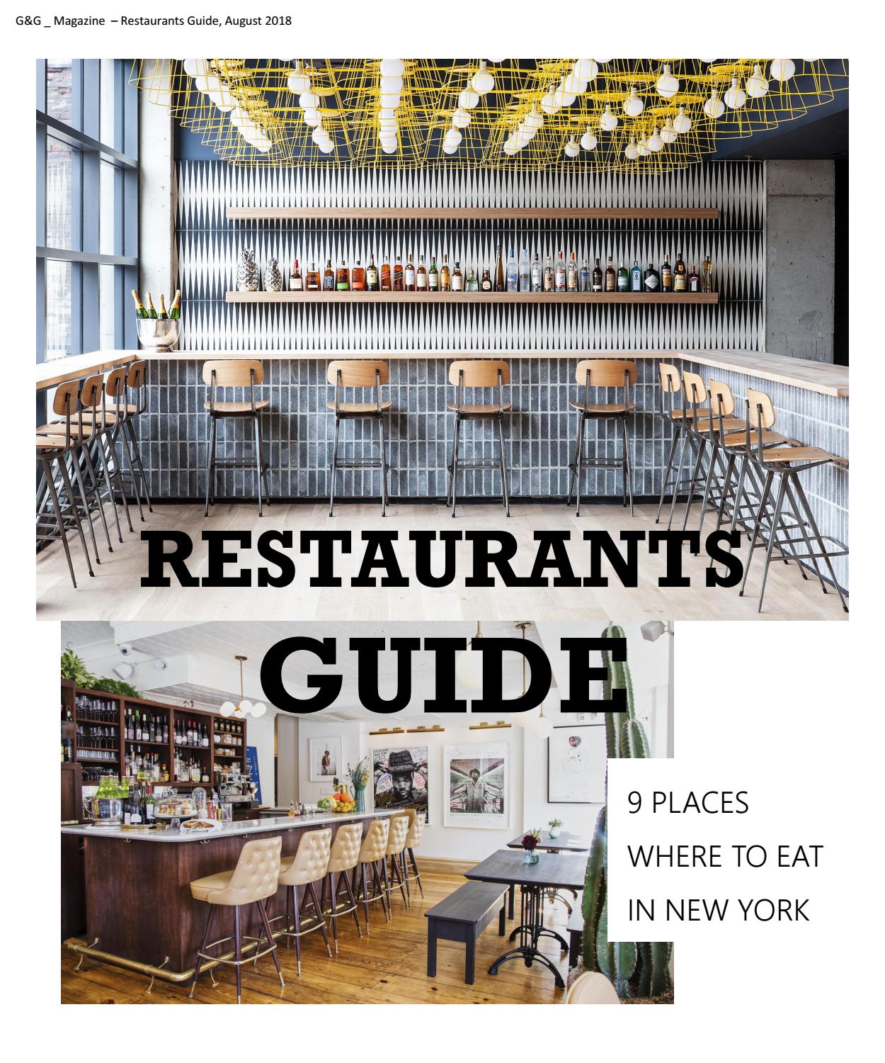 Restaurants Guide - August 2018 by G&G _ Magazine - Issuu