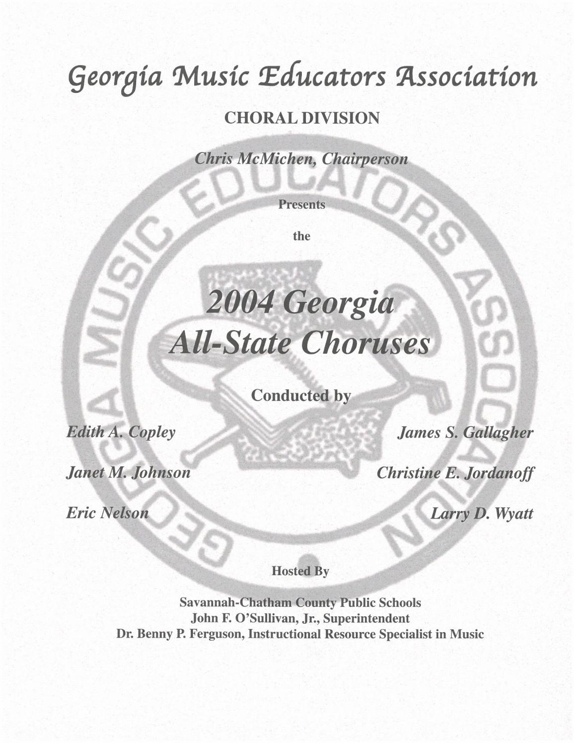 2004 GMEA All-State Chorus Program by Georgia Music Educators ...