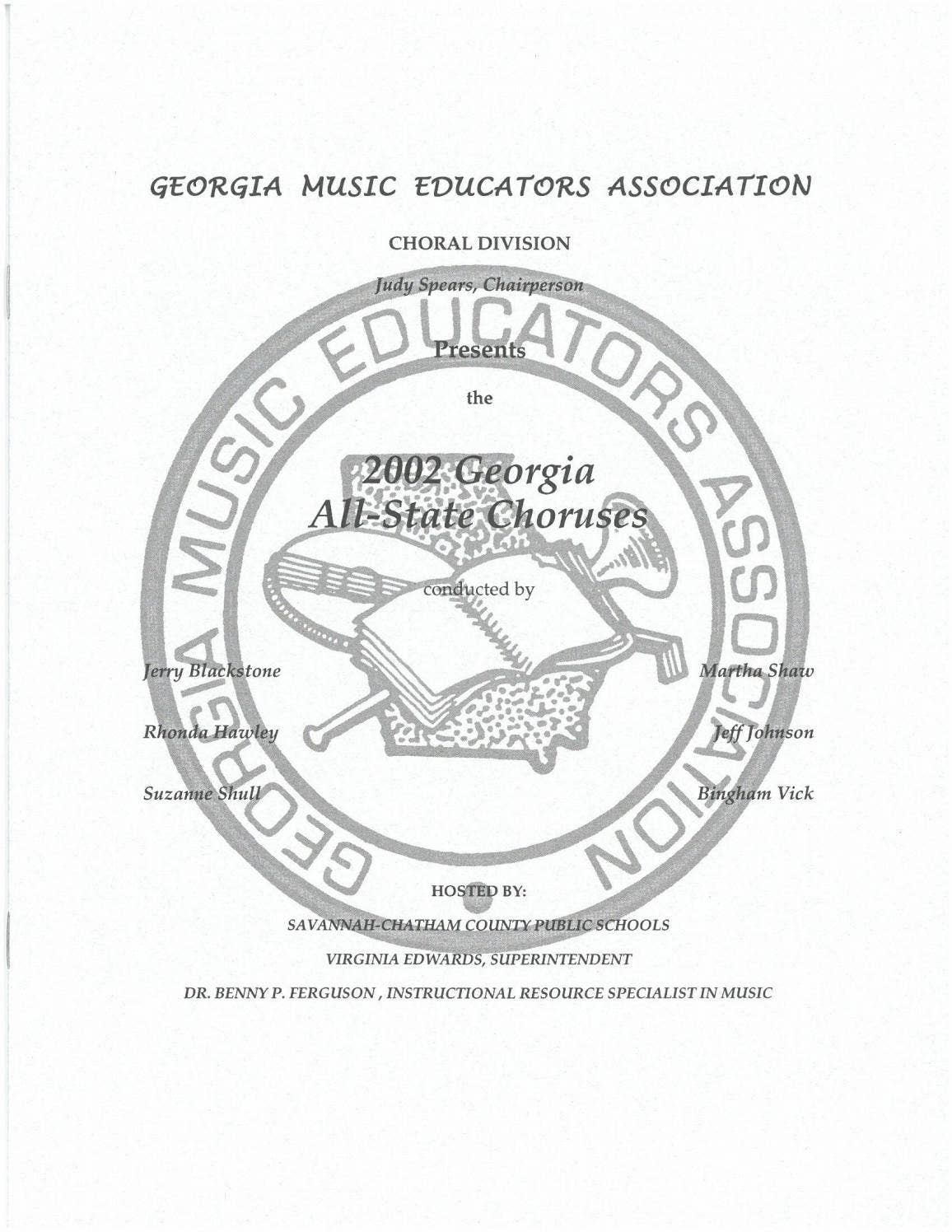2002 GMEA All-State Chorus Program by Georgia Music Educators ...