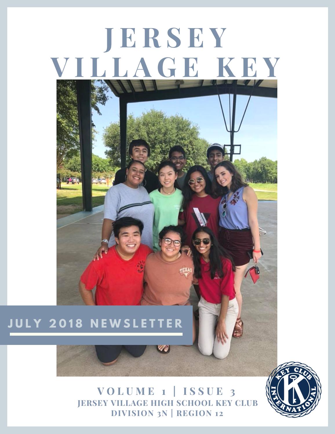 Jersey Village Key Club | July 2018 Newsletter by Jennifer Finley - Issuu