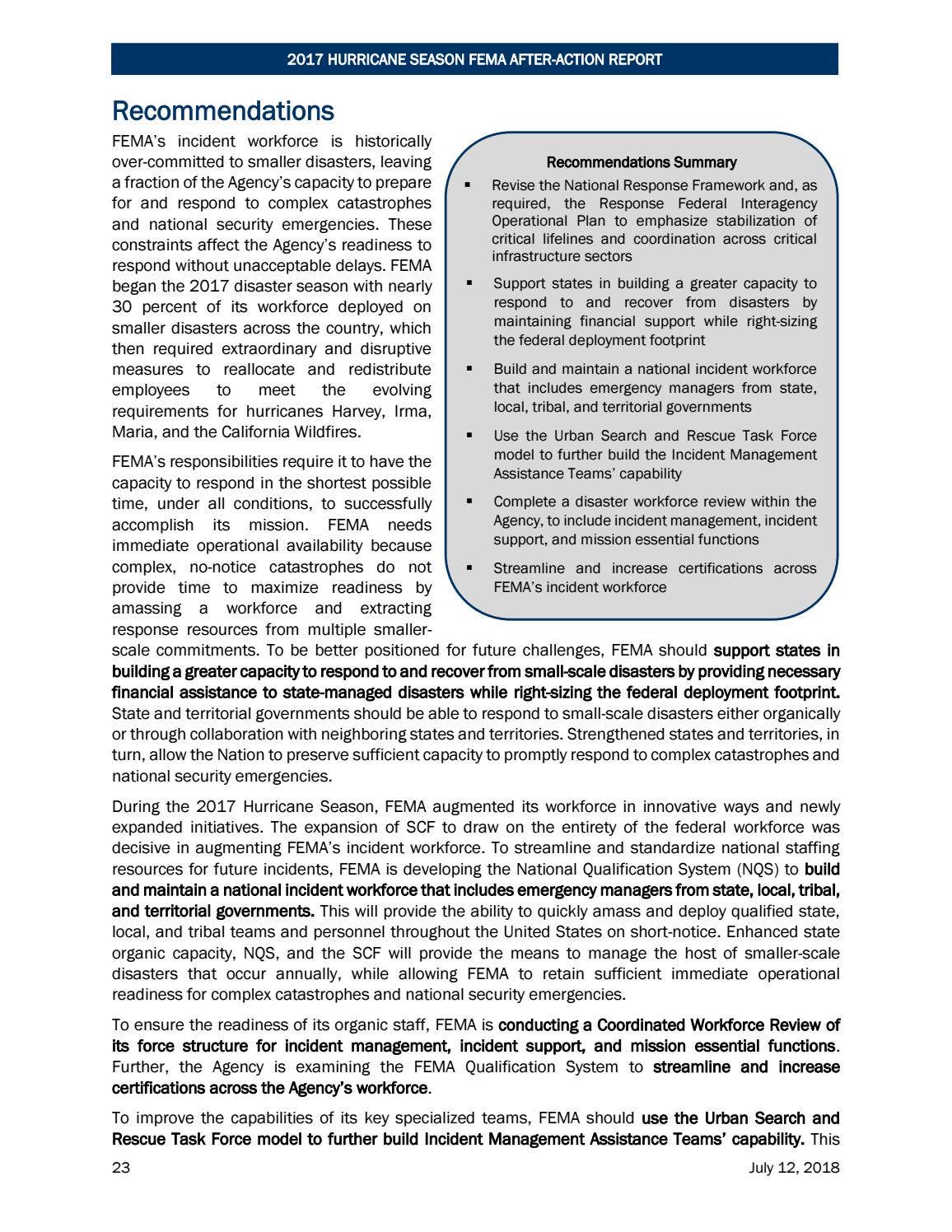 2017 Hurricane Season FEMA After-Action Report by La Colección ...