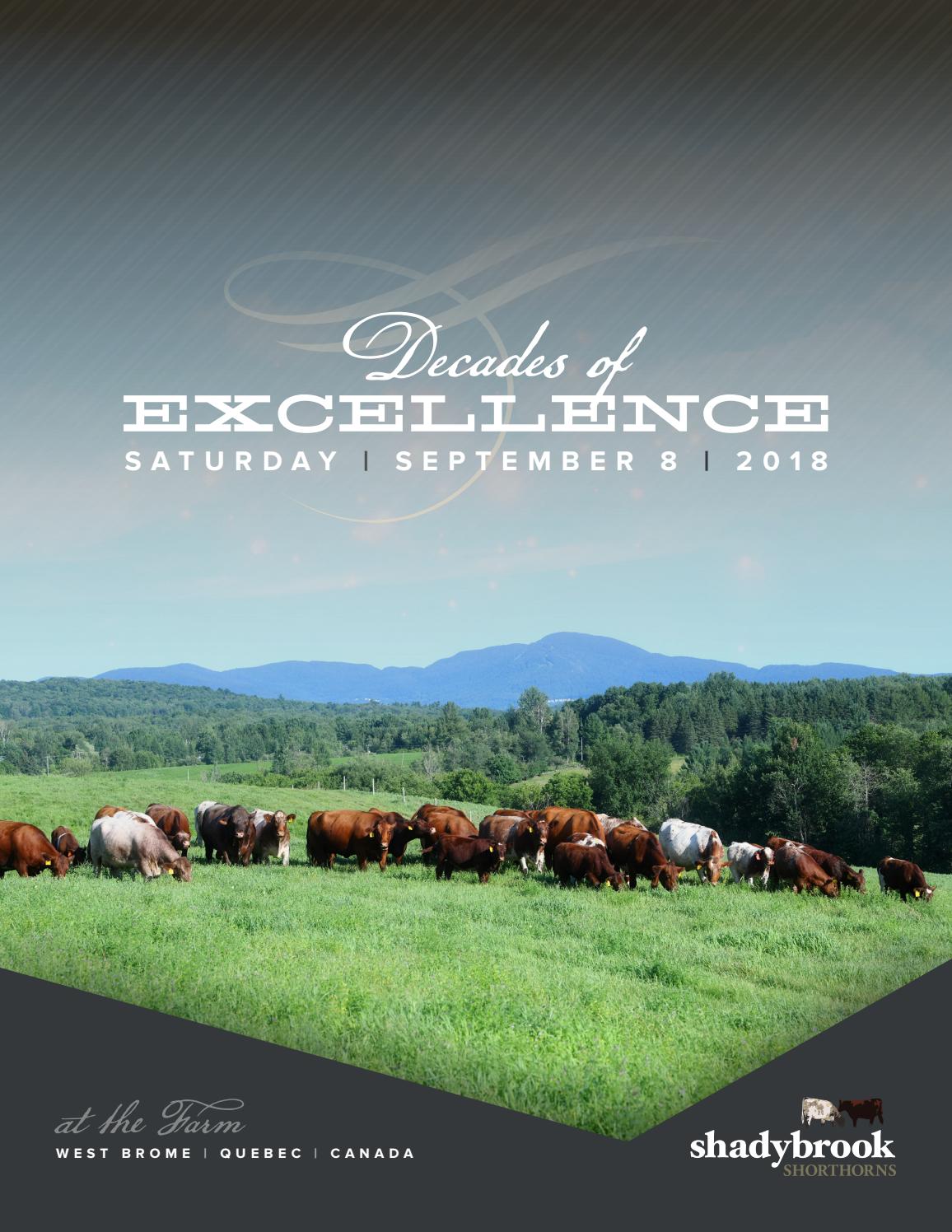 Shadybrook 2018 Decades of Excellence Production Sale by Catalogs by ...