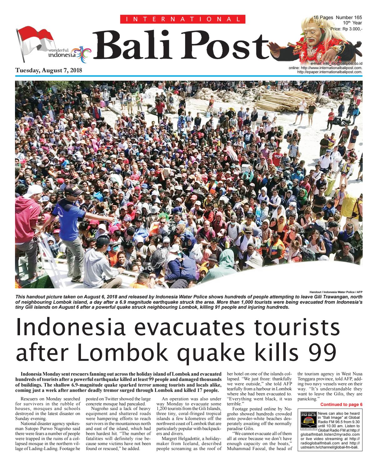 Edition Tuesday, August 7, 2018 | International Bali Post by e-Paper ...