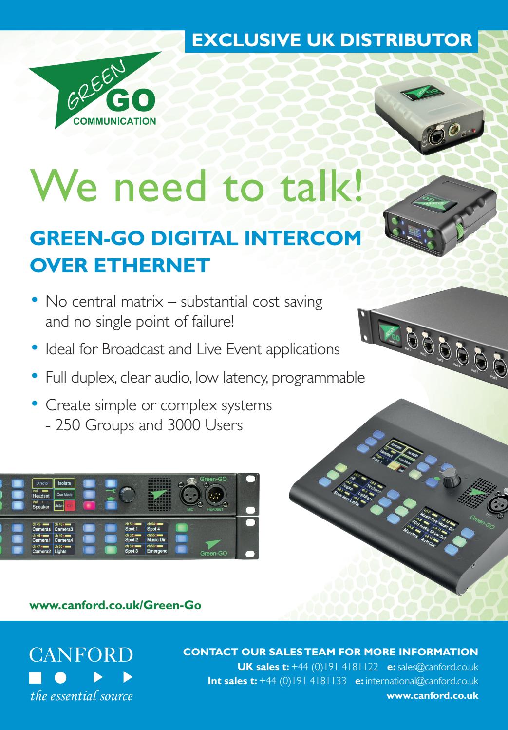 GREEN-GO DIGITAL INTERCOM OVER ETHERNET by Canford Audio - Issuu