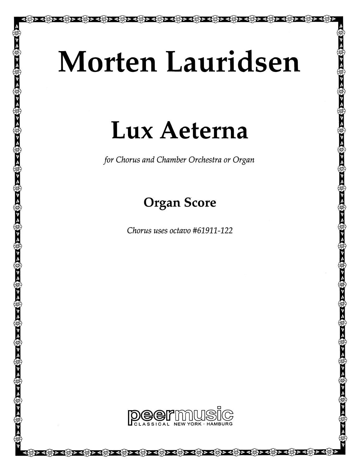 Lauridsen: Lux Aeterna by Peermusic Classical - Issuu