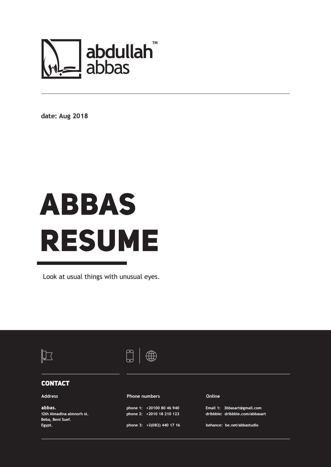 abdullah abbas CV by Abdullah Abbas - Issuu