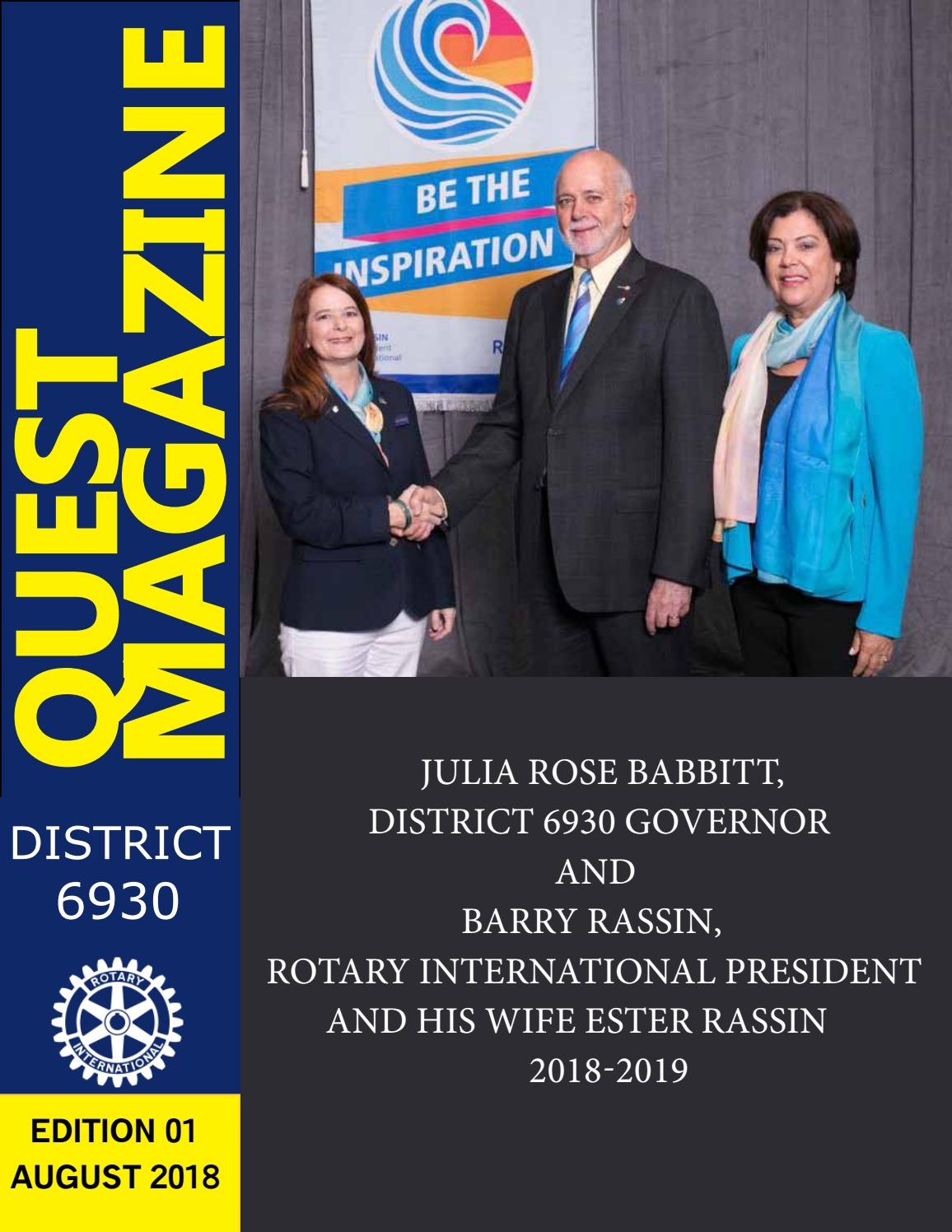 Rotary International - District 6930 - Quest Magazine 01 - August 2018 ...